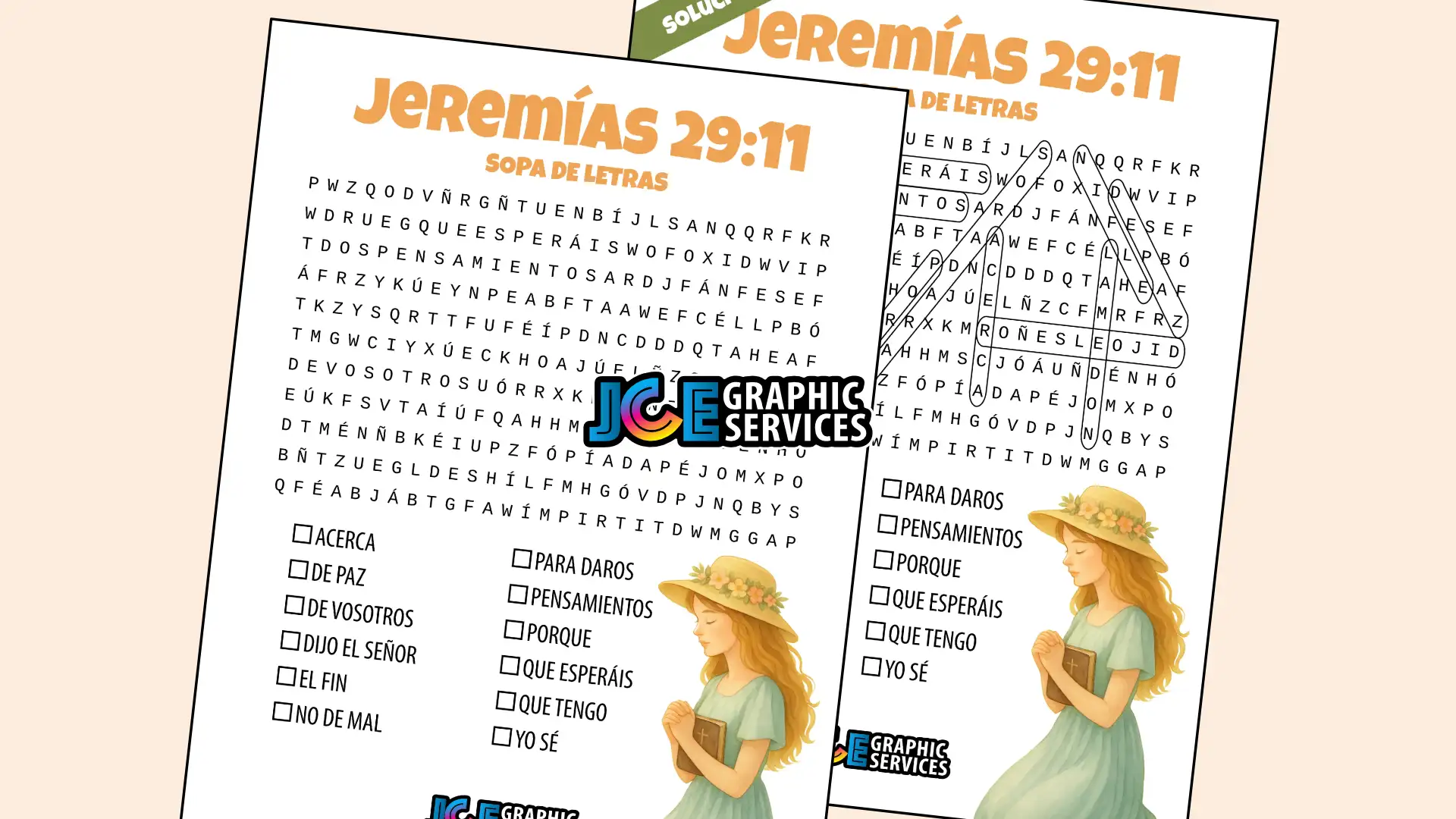 Jeremías 29:11 sopa de letras - jocaed.com